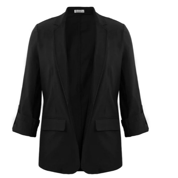 89th & Madison | Jackets & Coats | Nwt 89th Madison Black Roll Up Cuffs ...